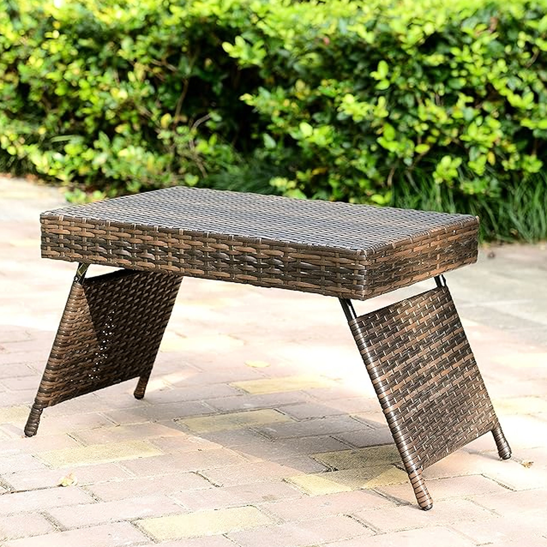 Ebern Designs Brown Portable Table In American Style, Foldable, 7.05 Lb ...