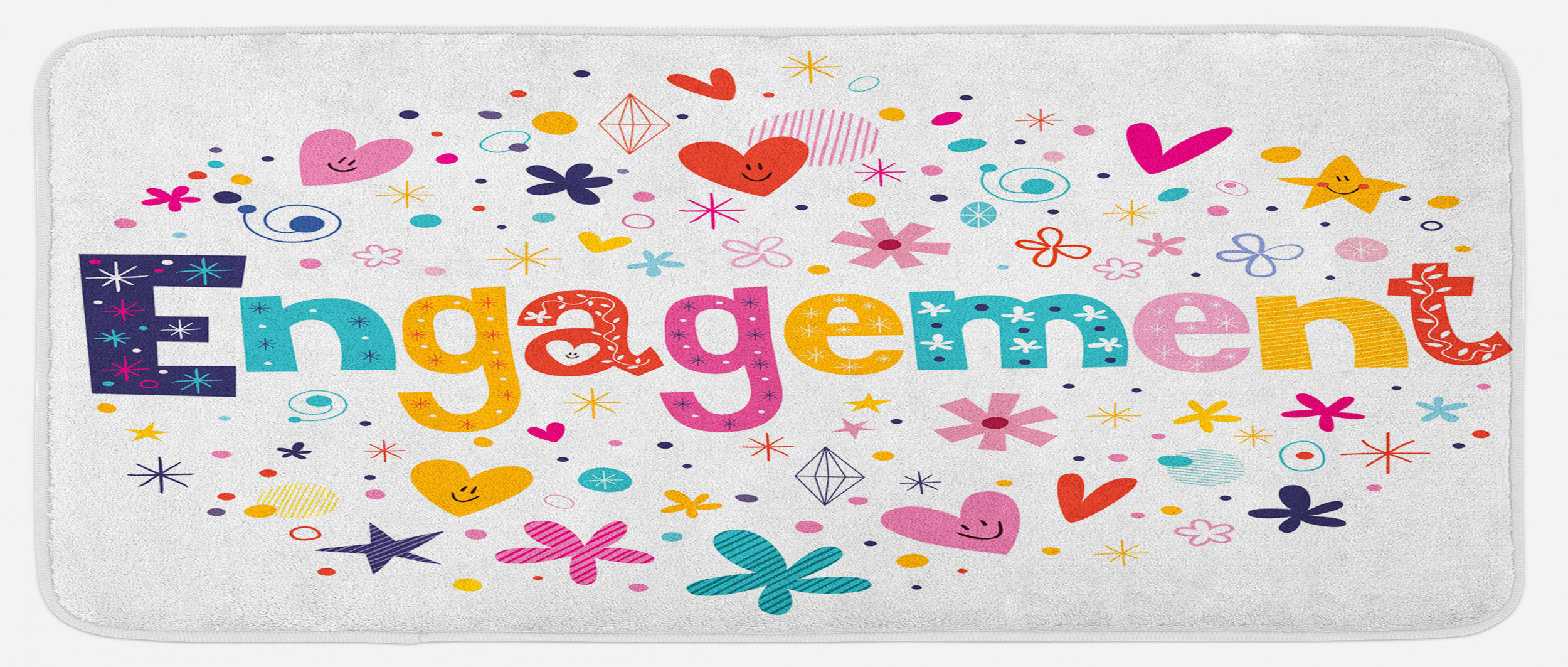 East Urban Home Cartoon Patchwork Inspired Hearts Engagement Party ...