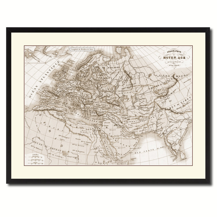 17 Stories " Europe In The Middle Ages Crusades Vintage Sepia Map ...