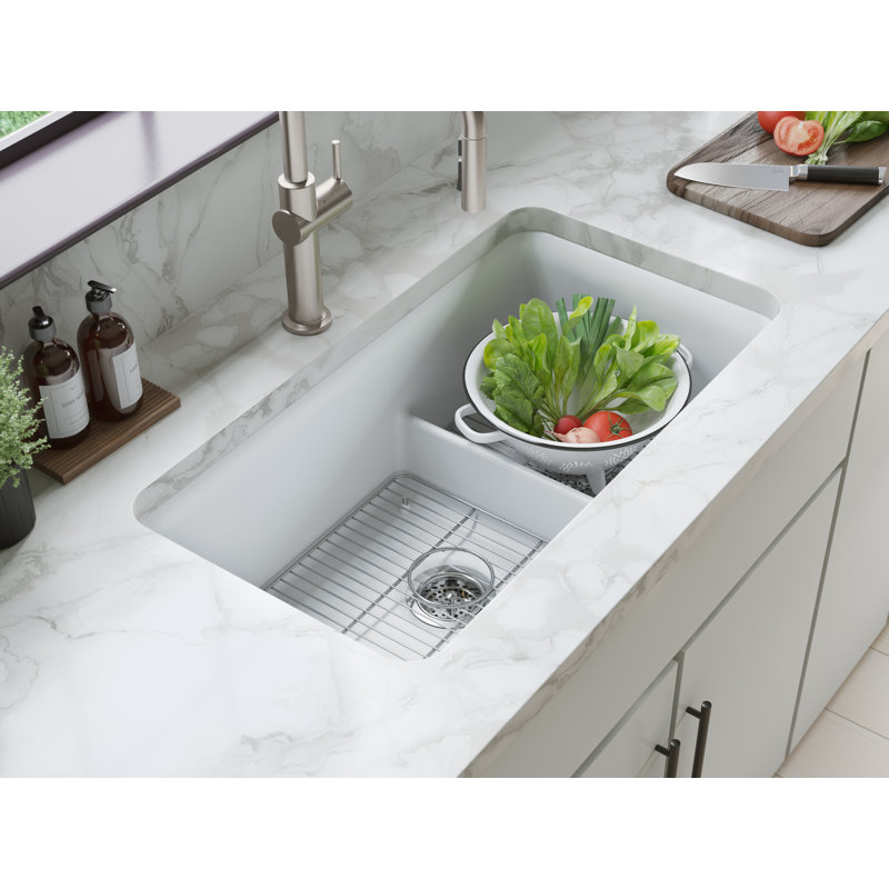 Kohler Cairn Smart Divide 33-1/2" Undermount Kitchen Sink | Wayfair