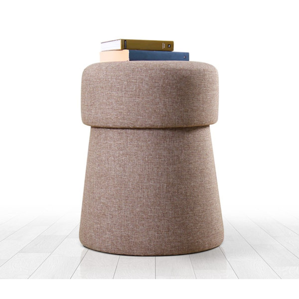 Bless international 15.7" Wide Round Footstool Ottoman | Wayfair