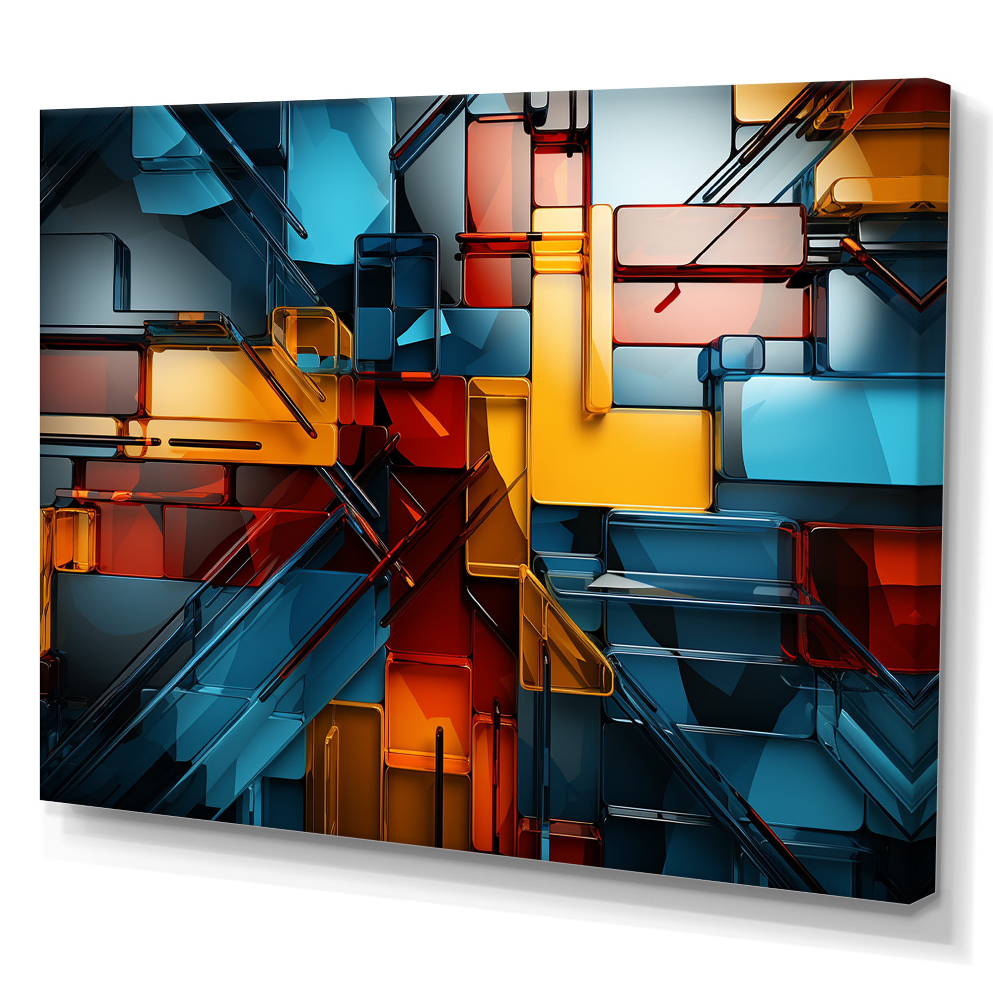 Wrought Studio™ Cubism Vivid Collage I - Abstract Collages Wall Art ...