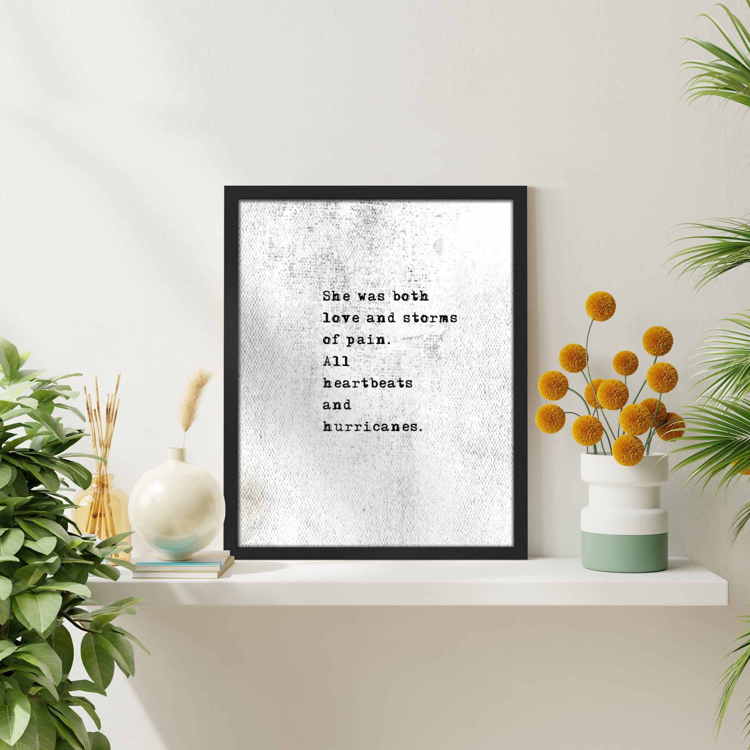 SIGNLEADER " She Was Love And Storms Of Pain " on Paper - Wayfair Canada