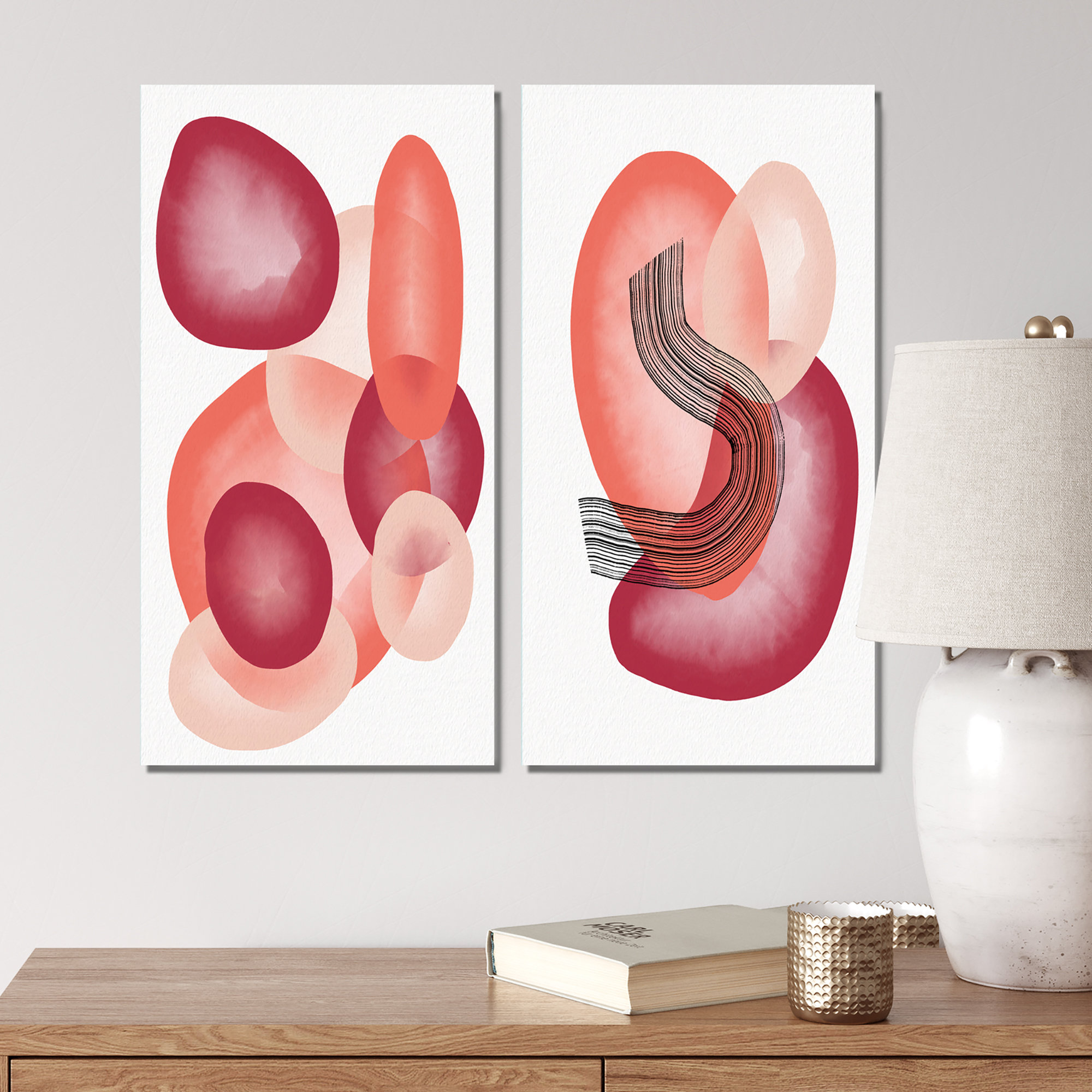 Wrought Studio™ Abstract Shapes in Retro Gradients XIII - 2 Piece ...