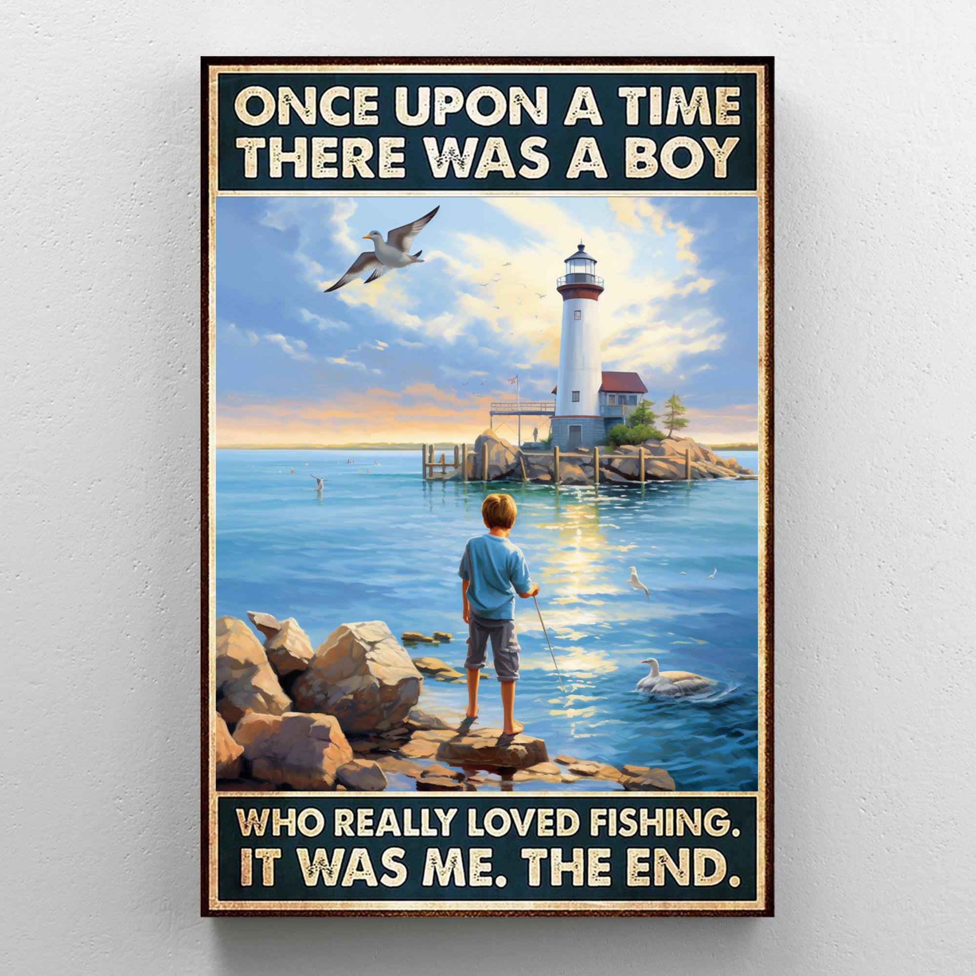 Trinx Jashar A Boy Loved Fishing 1 - 1 Piece Rectangle Graphic Art ...