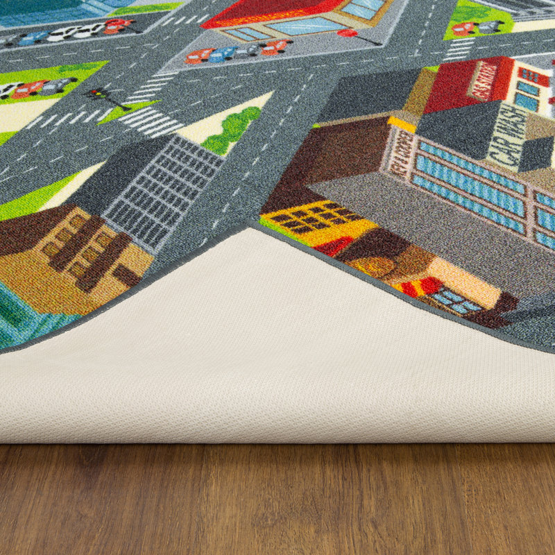 Zoomie Kids Kids Playmat Car Rug -Educational Car Rugs for Kids Road ...