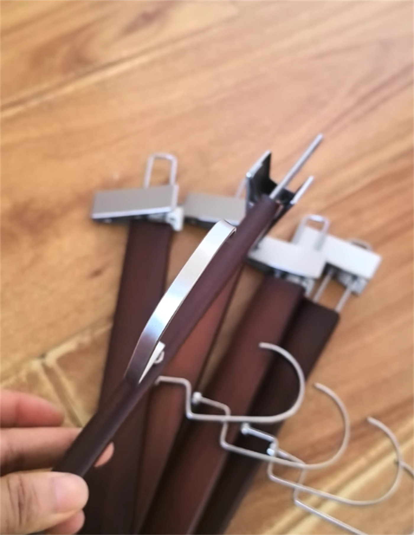 Rebrilliant Solid Wood Pants Hanger with Clips | Wayfair