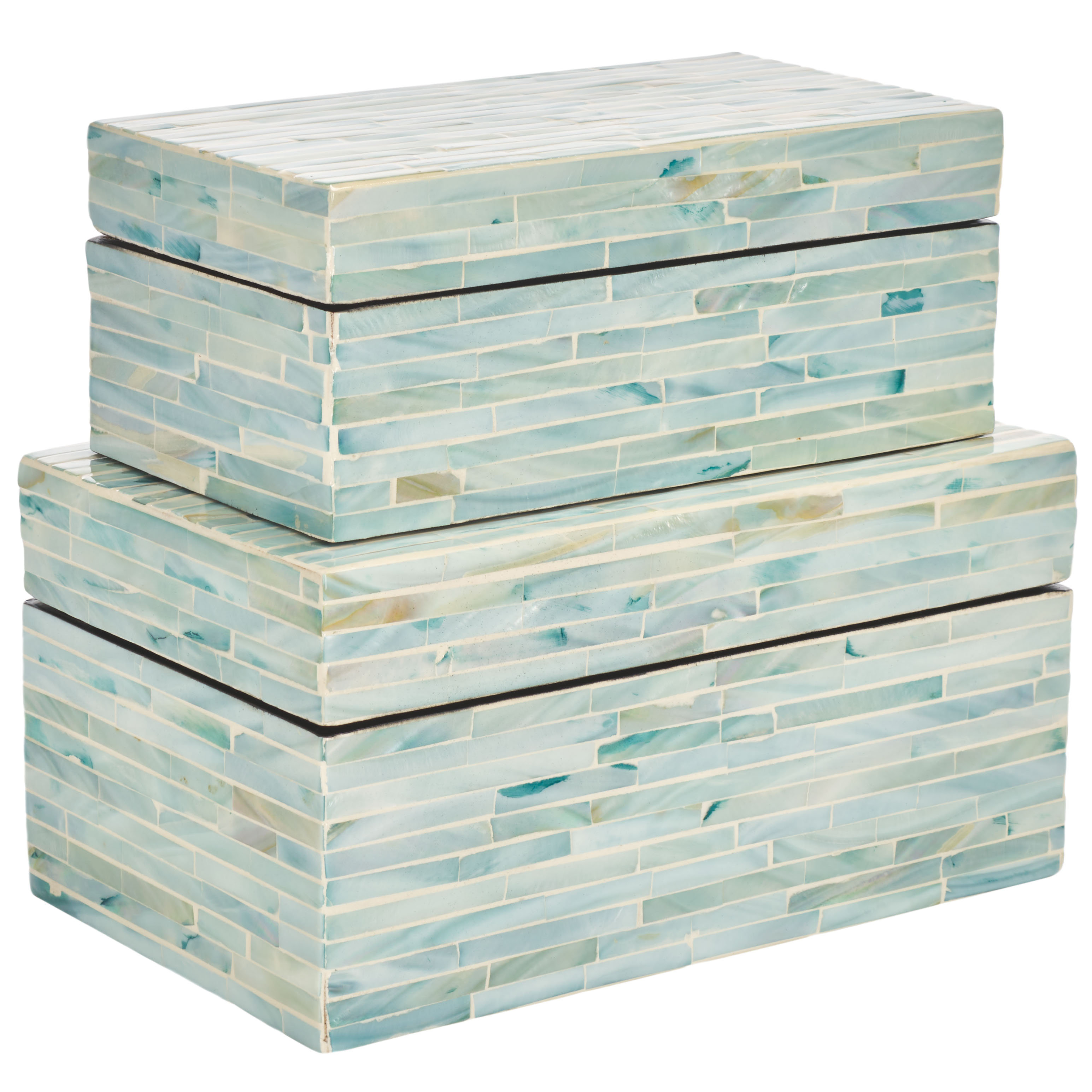 Breakwater Bay 2 Piece Handmade Mother of Pearl Decorative Box Set ...