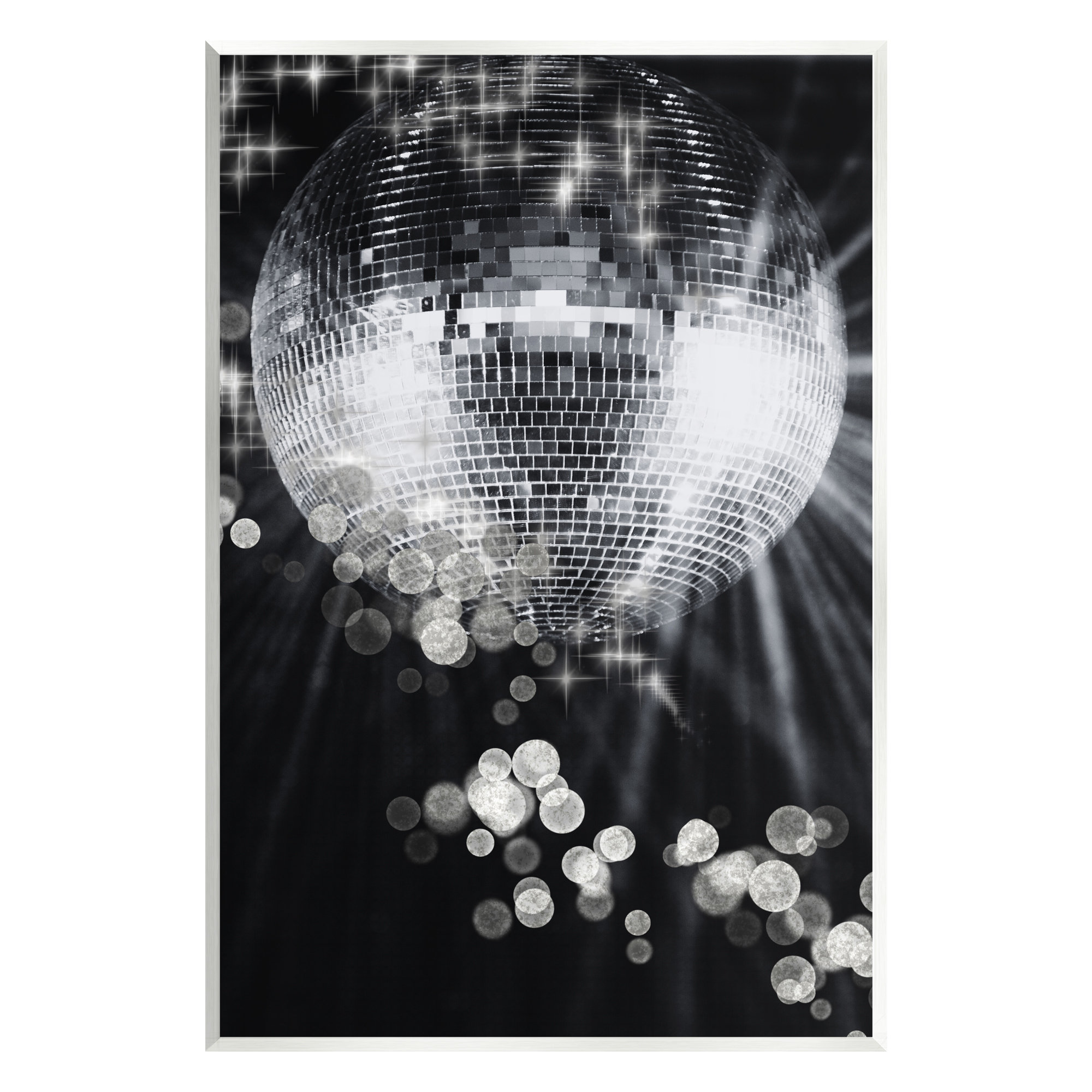 Stupell Industries Az-606-Wood Glimmering Disco Ball On Canvas by Jesse ...