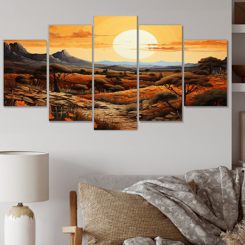 Millwood Pines Canyon Mirage IV - Landscapes Metal Wall Art Prints Set ...