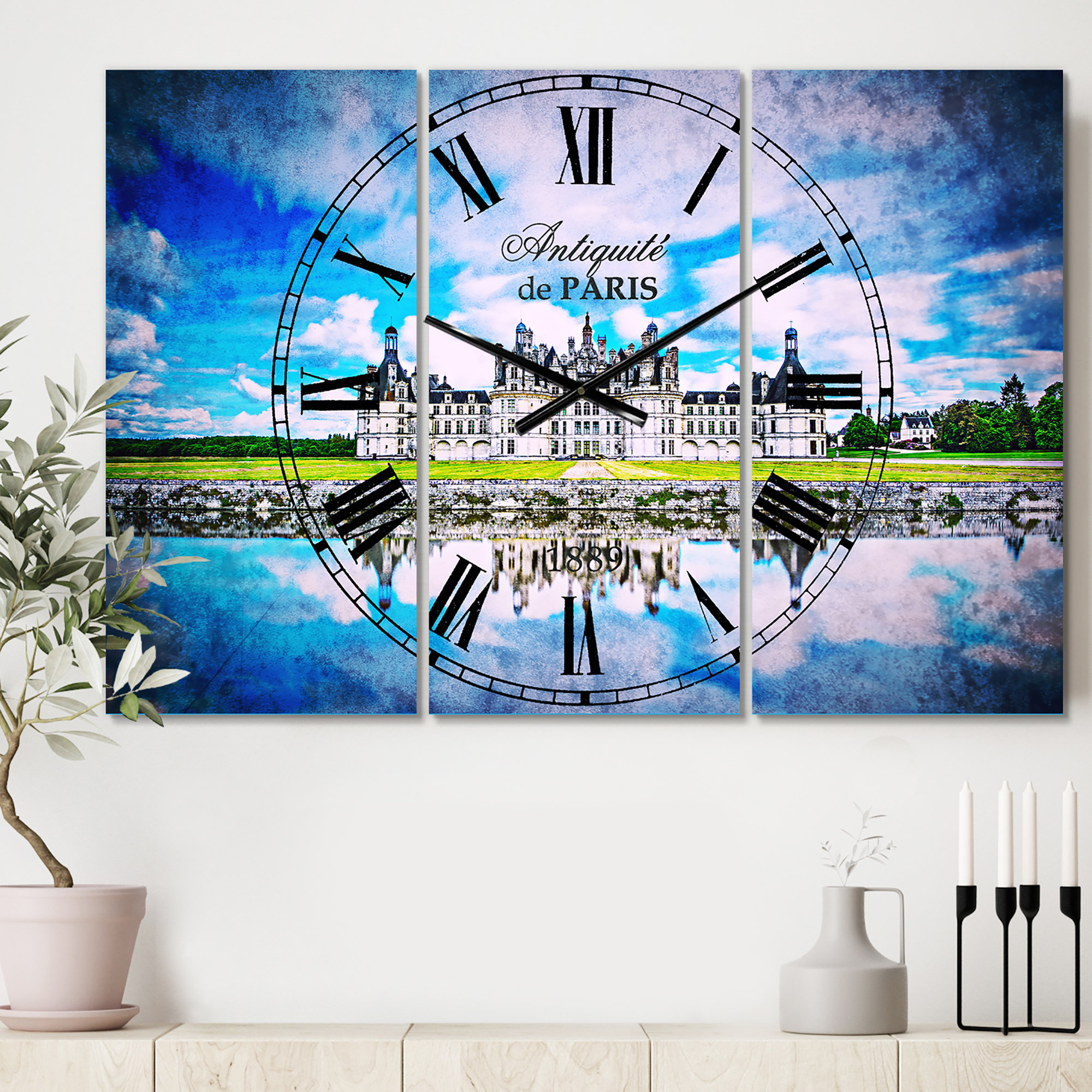 East Urban Home Chateau De Chambord Castle in Blue - Traditional wall ...