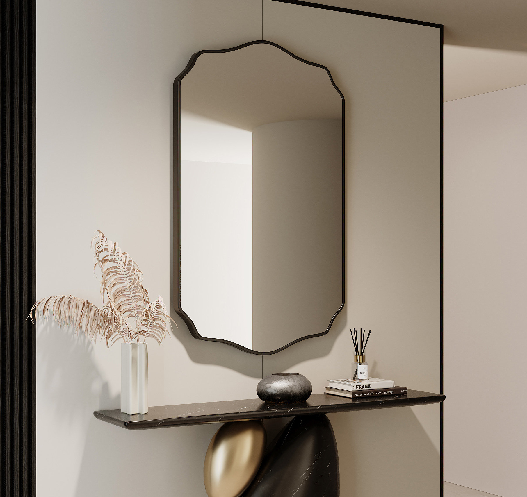 irregular rectangle mirror