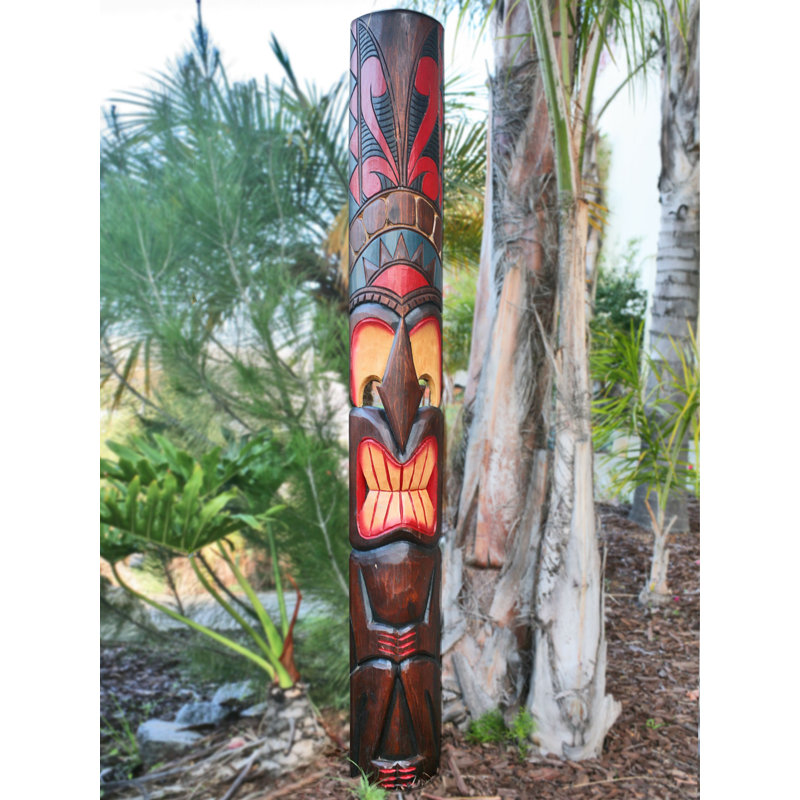 Backyard X-Scapes 40" H Tiki Mask Love Full Body Tropical Wall Decor ...