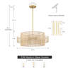 Bay Isle Home™ Gimlet 22-in 4-light Brass Modern Bohemian Chandelier ...