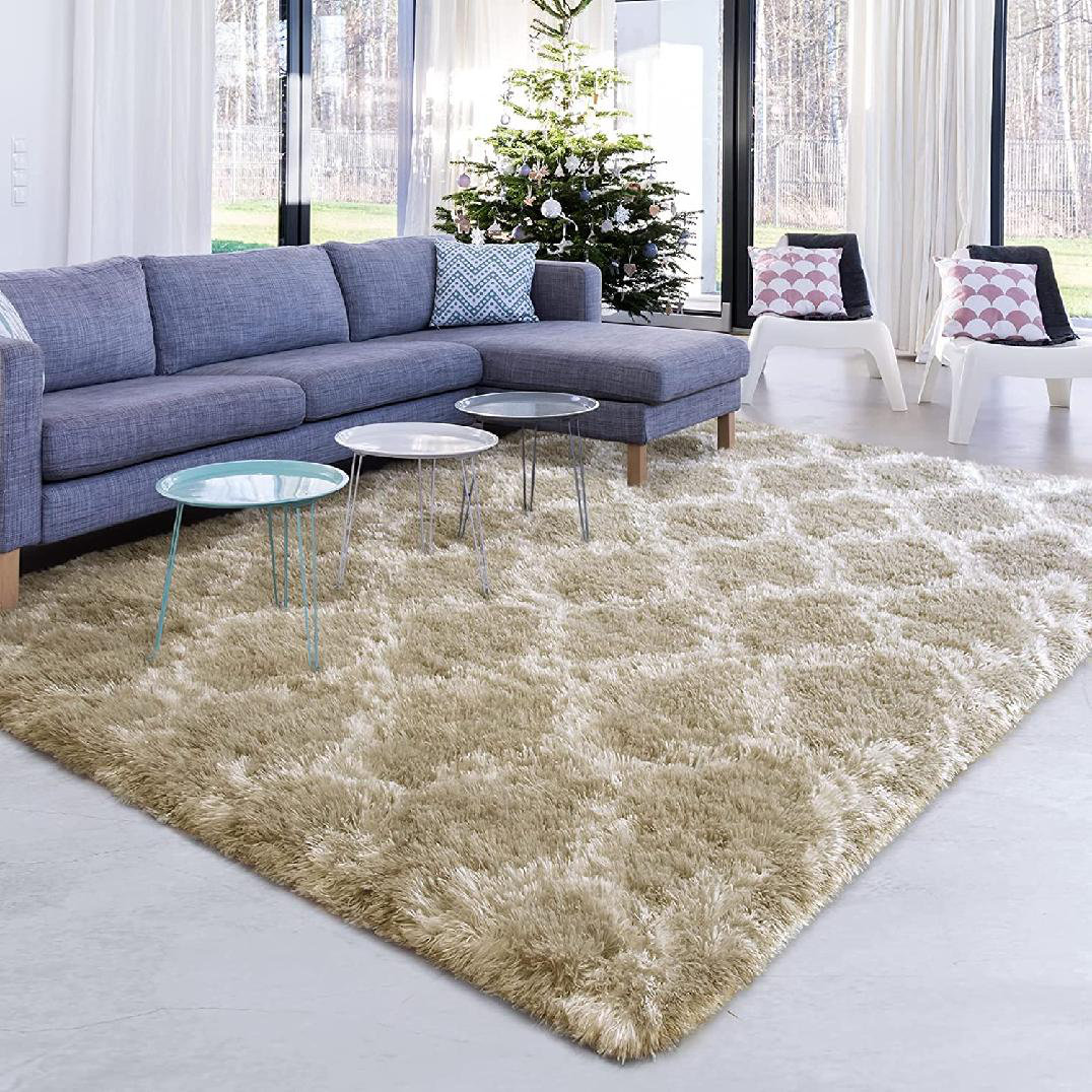 House of Hampton® Eretta Rectangle Geometric Hand Braided Faux Fur ...