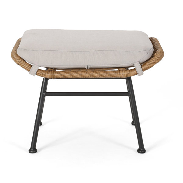 Wade Logan® Ingle Outdoor Ottoman & Reviews | Wayfair