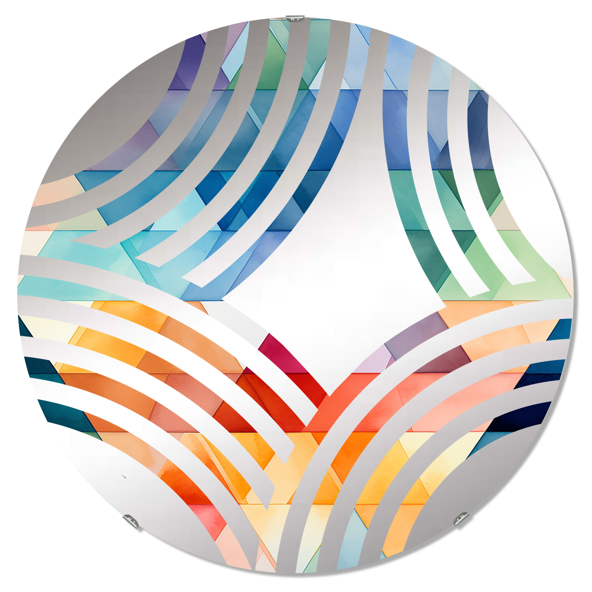 Design Art Colorful Watercolor Triangle Blaze - Baptist Fan Decorative ...