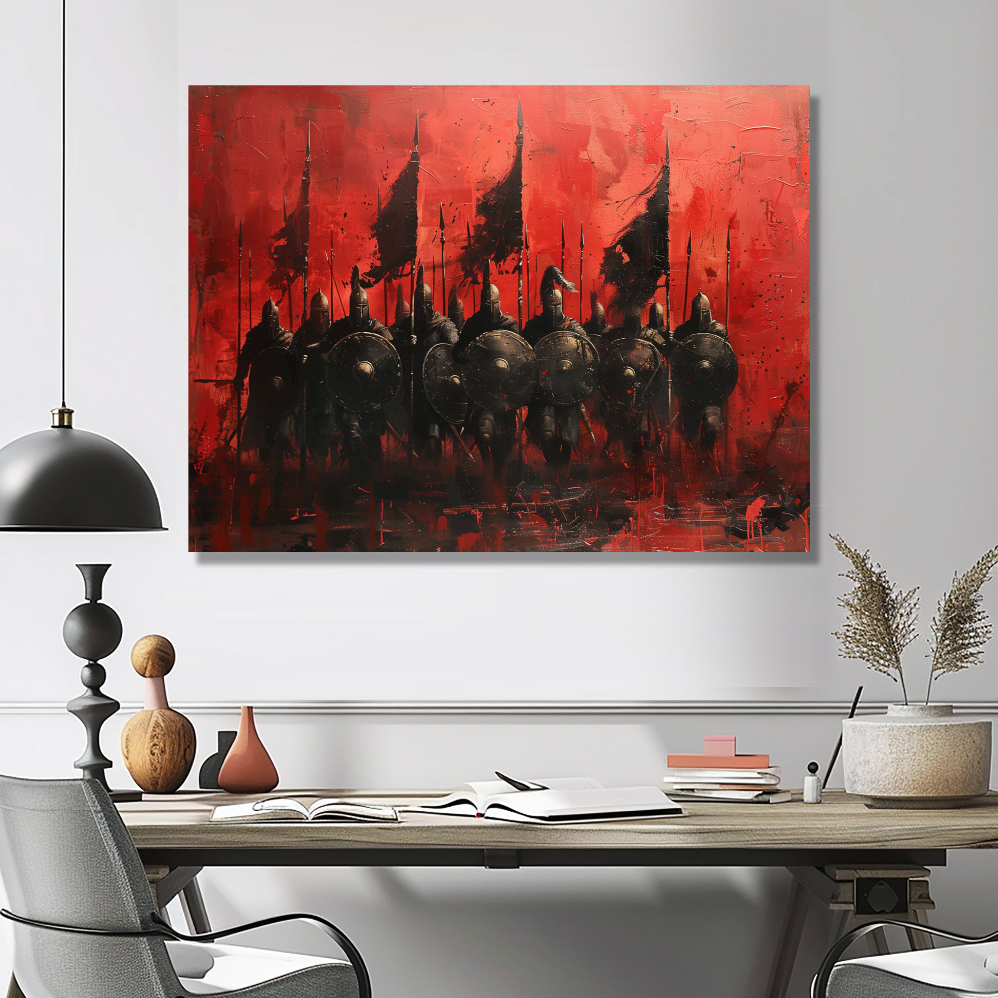 Design Art 300 Spartan Warriors Against Persia II - Army Wall Art | Wayfair
