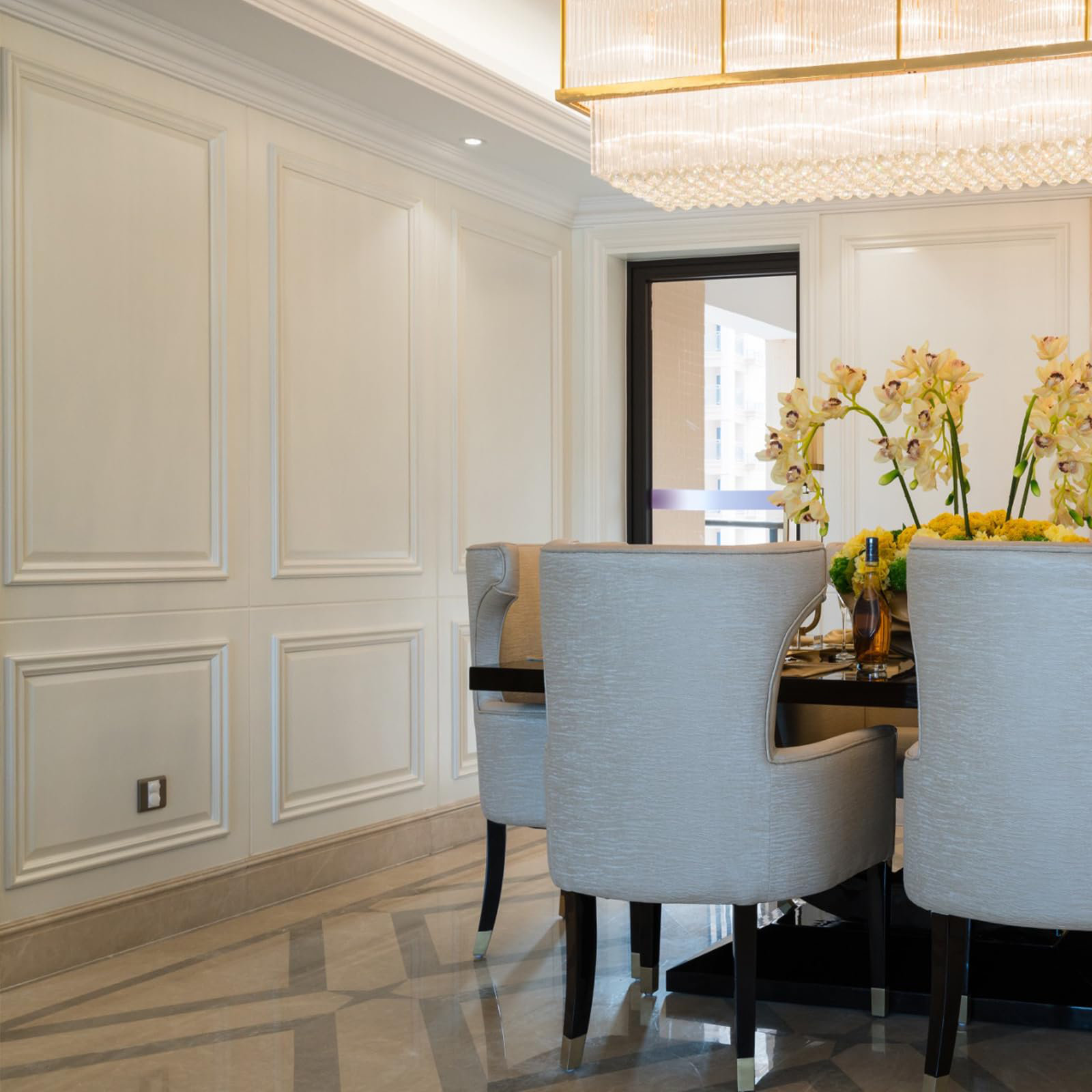 CONMINI 3 Set Peel And Stick Wall Moulding Kit, Premade Accent Moulding ...