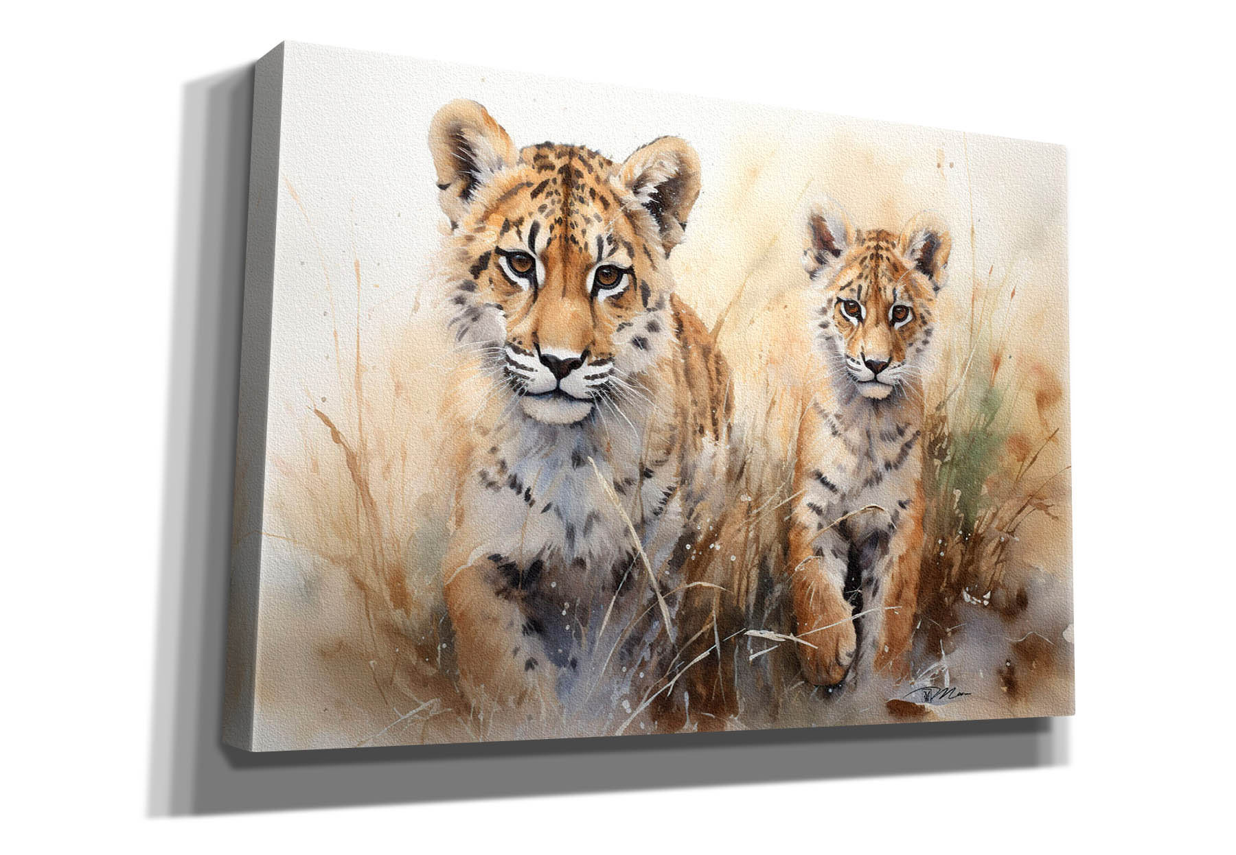 Epic Graffiti 'Wild Life Of Predators In Watercolor 4' by Momart Canvas ...
