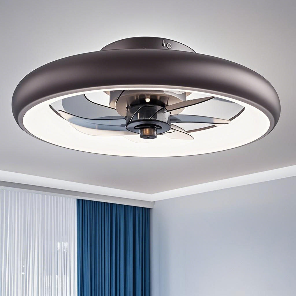 Wrought Studio™ Modern Ceiling Fans With Lights Low Profile Enclosed ...