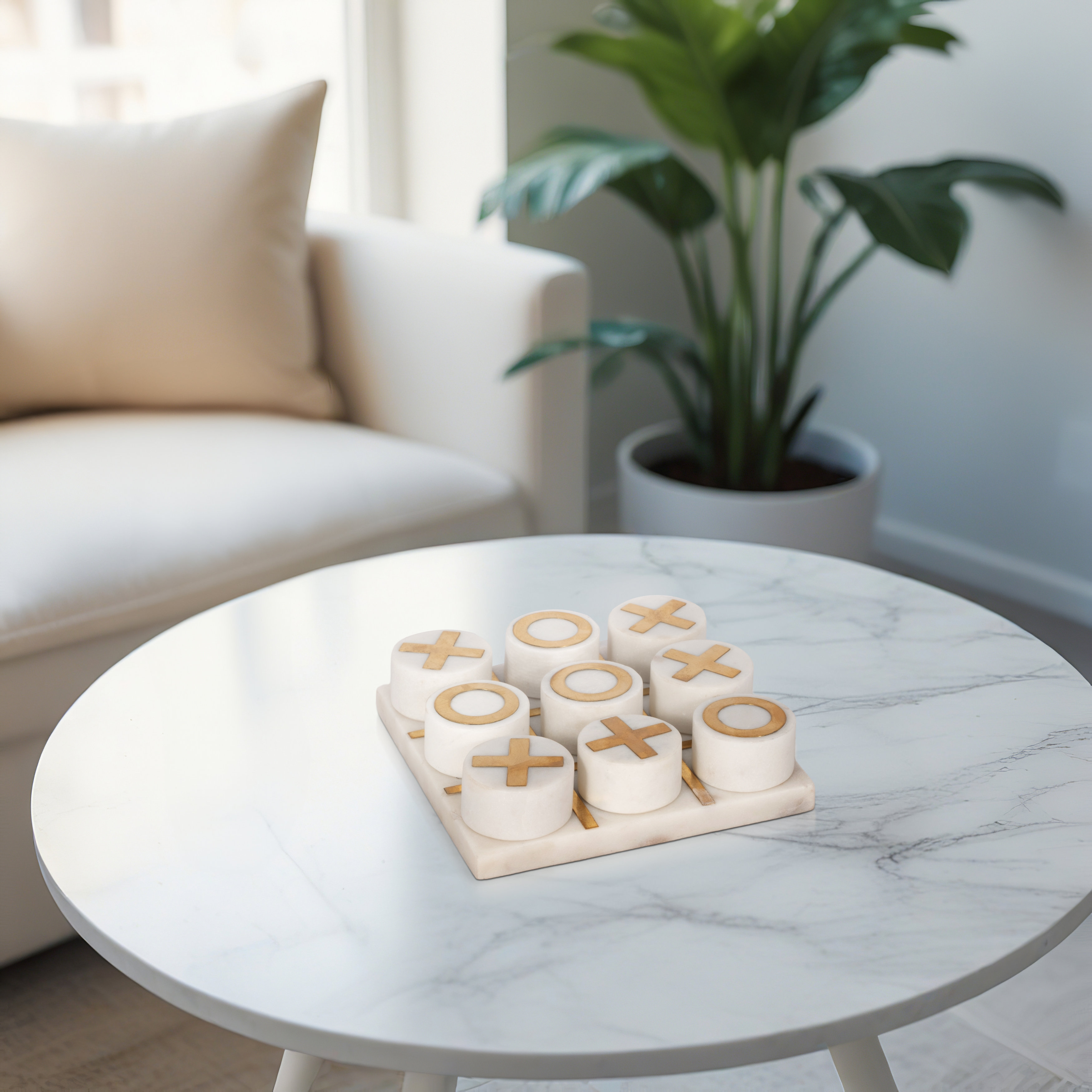 Wade Logan® Decorative Tic Tac Toe Game Contemporary Stylish and Gold ...