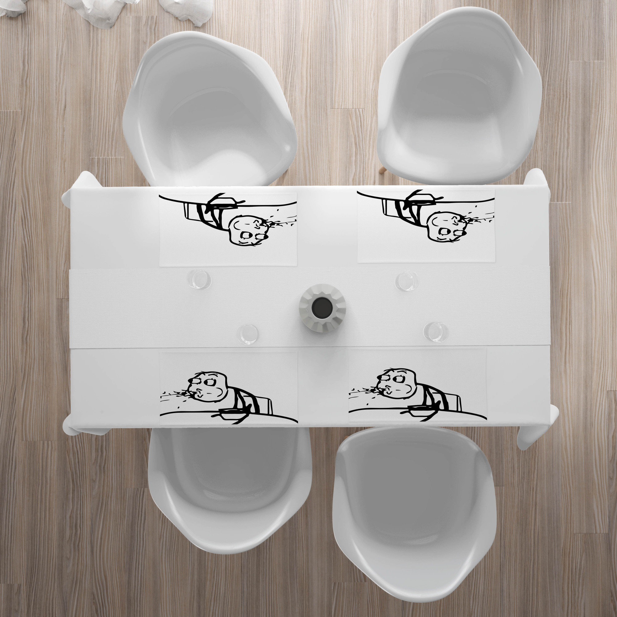 East Urban Home Ambesonne Humour Place Mats Set Of 4, Weird Guy Meme ...