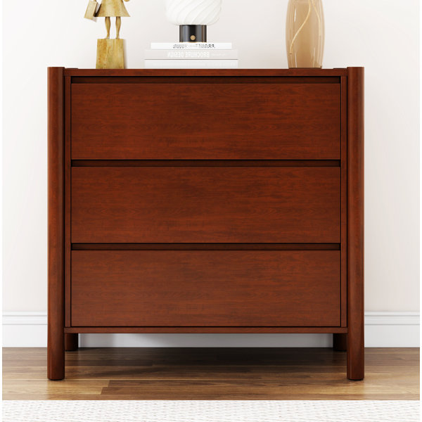 Ebern Designs Llubia 3 Drawer 31.51" W Solid Wood Chest, Accent Chest ...
