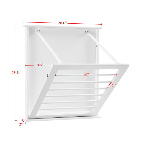 Andover Mills™ Folding Wall Mounted Drying Rack & Reviews | Wayfair