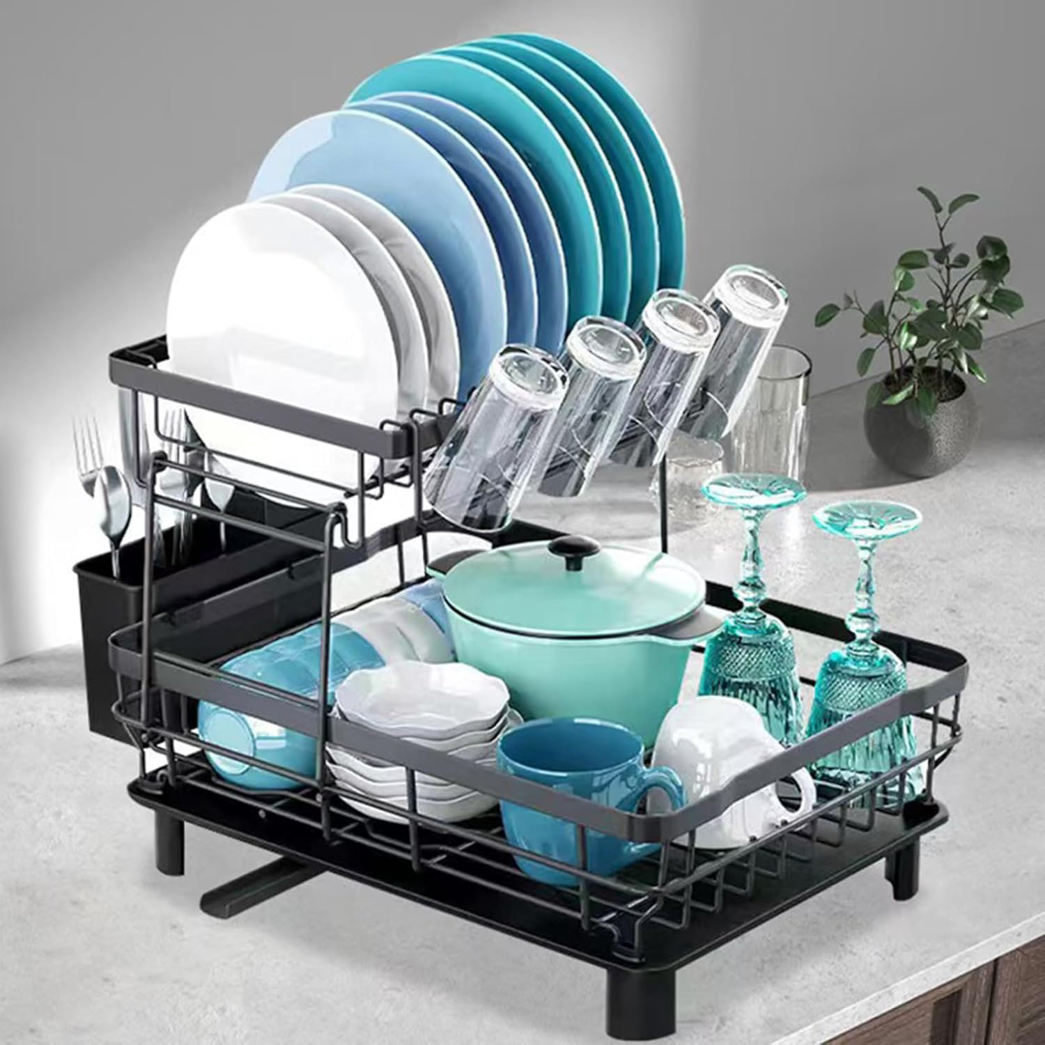 MCKINNON HOME FURNISHINGS, INC. Dish Drying Rack, Space Saving ...