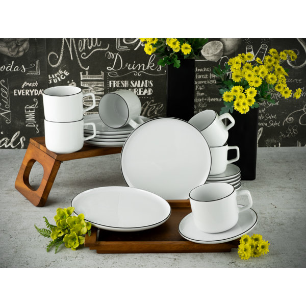 Creatable Chef Collection 18 Piece Porcelain Dinnerware Set - Service ...