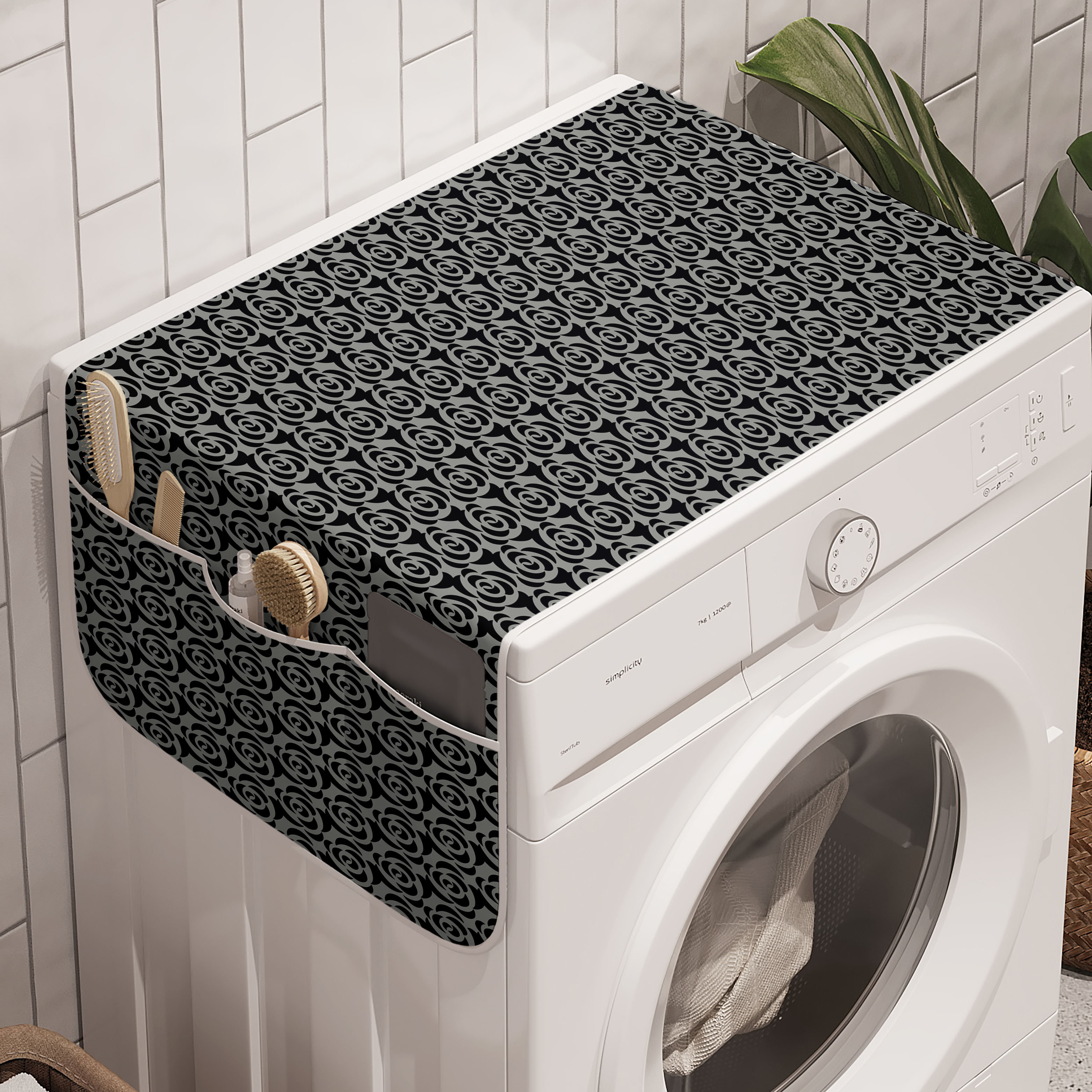 East Urban Home Geometric Washing Machine Organizer Pack of 2 47" x 18. ...