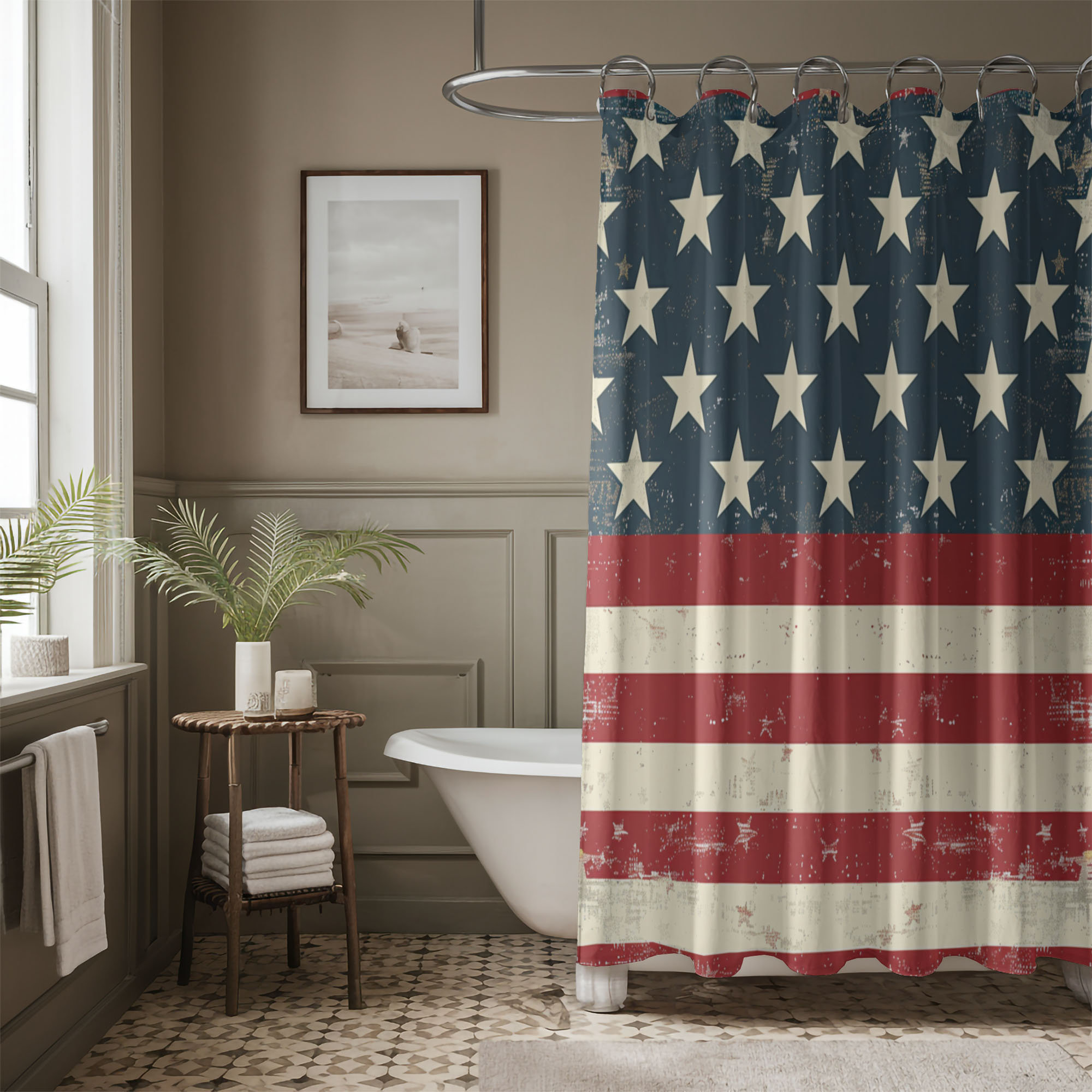 Ivy Bronx USA Memorial - Premium Shower Curtain | Wayfair