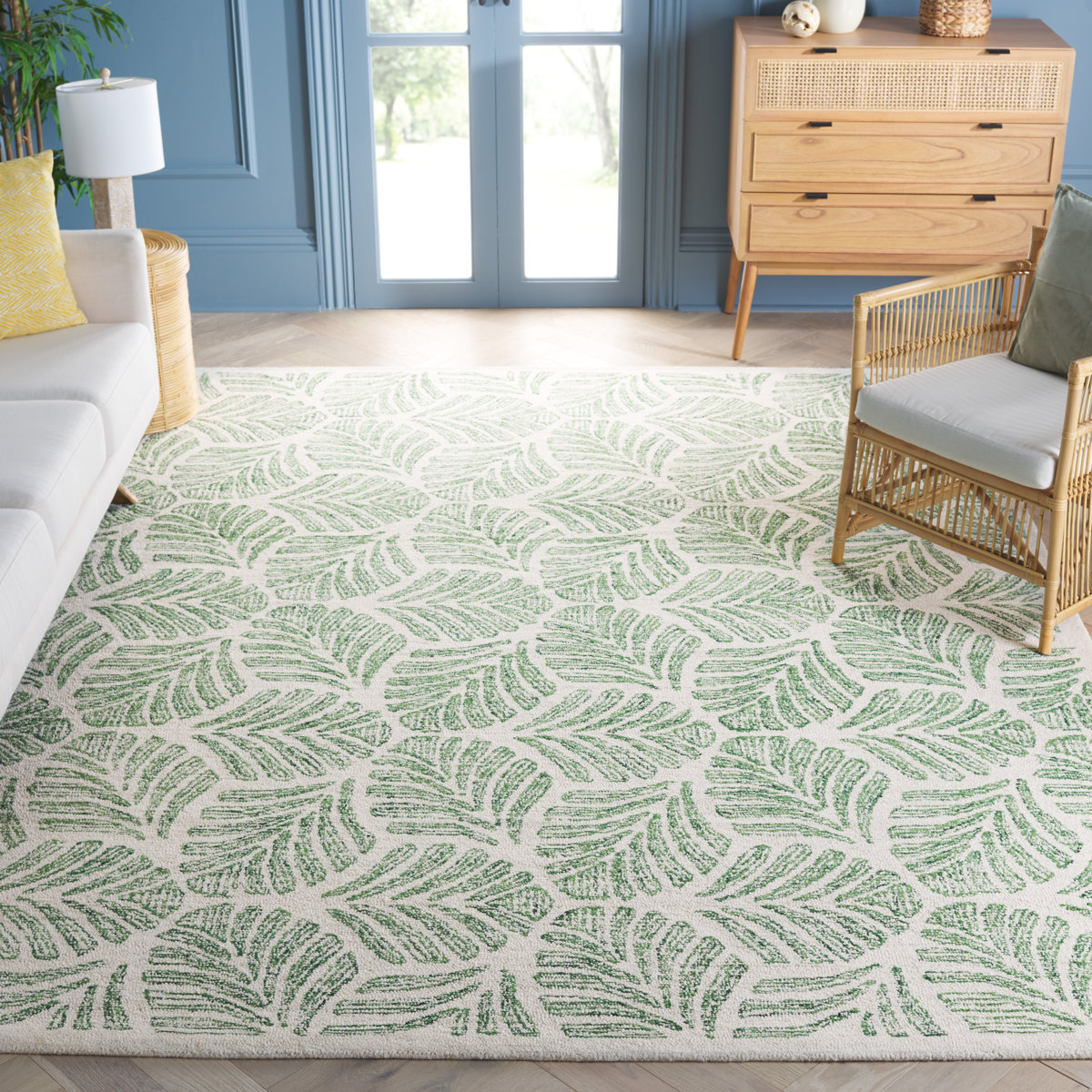Beachcrest Home™ Rachell Avalyn Floral Handmade Tufted Wool Area Rug in ...