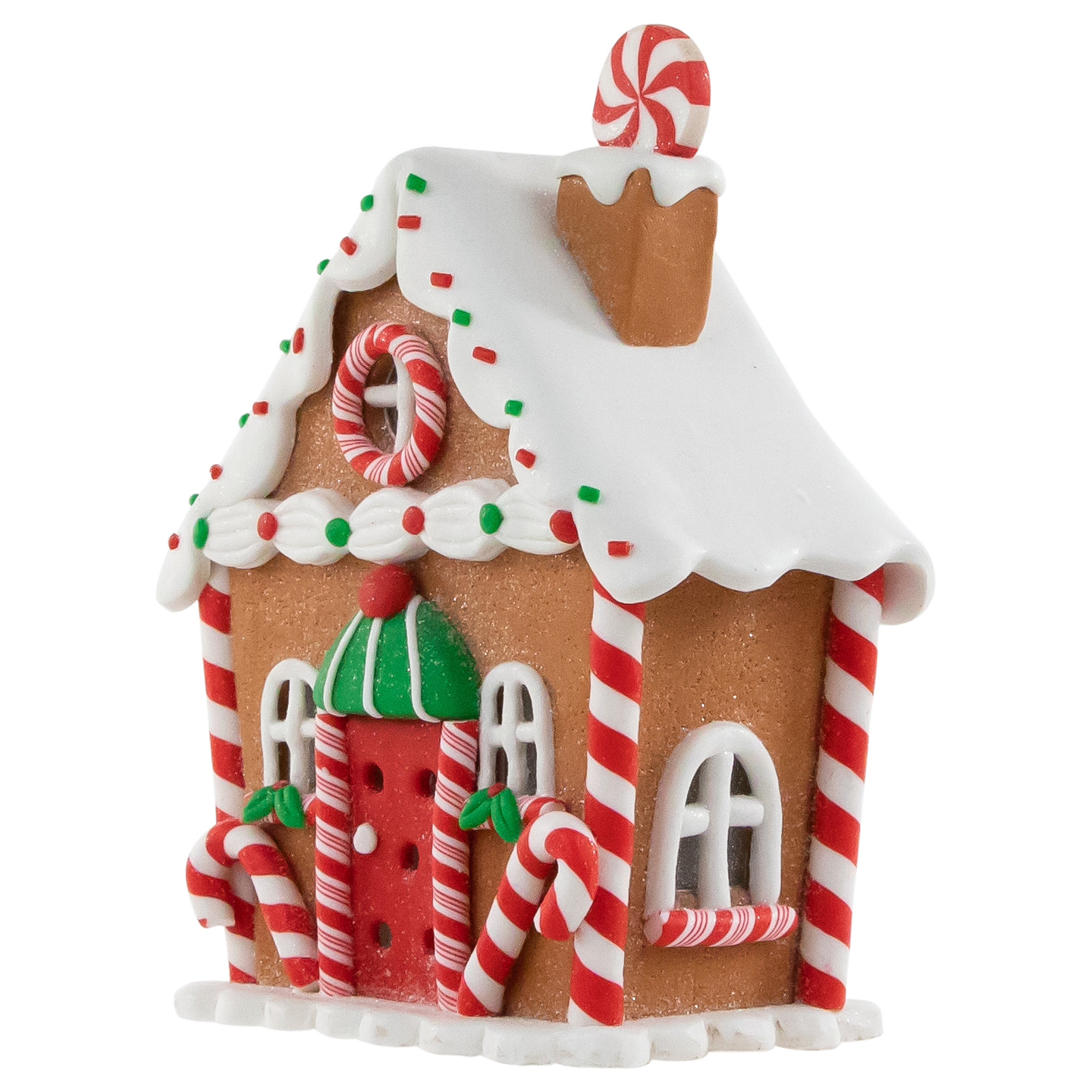Northlight 5.25" LED Lighted Gingerbread Candy House Christmas ...