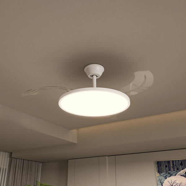 Ebern Designs 42'' Naquisha 3 - Blade LED Retractable Blade Ceiling Fan ...