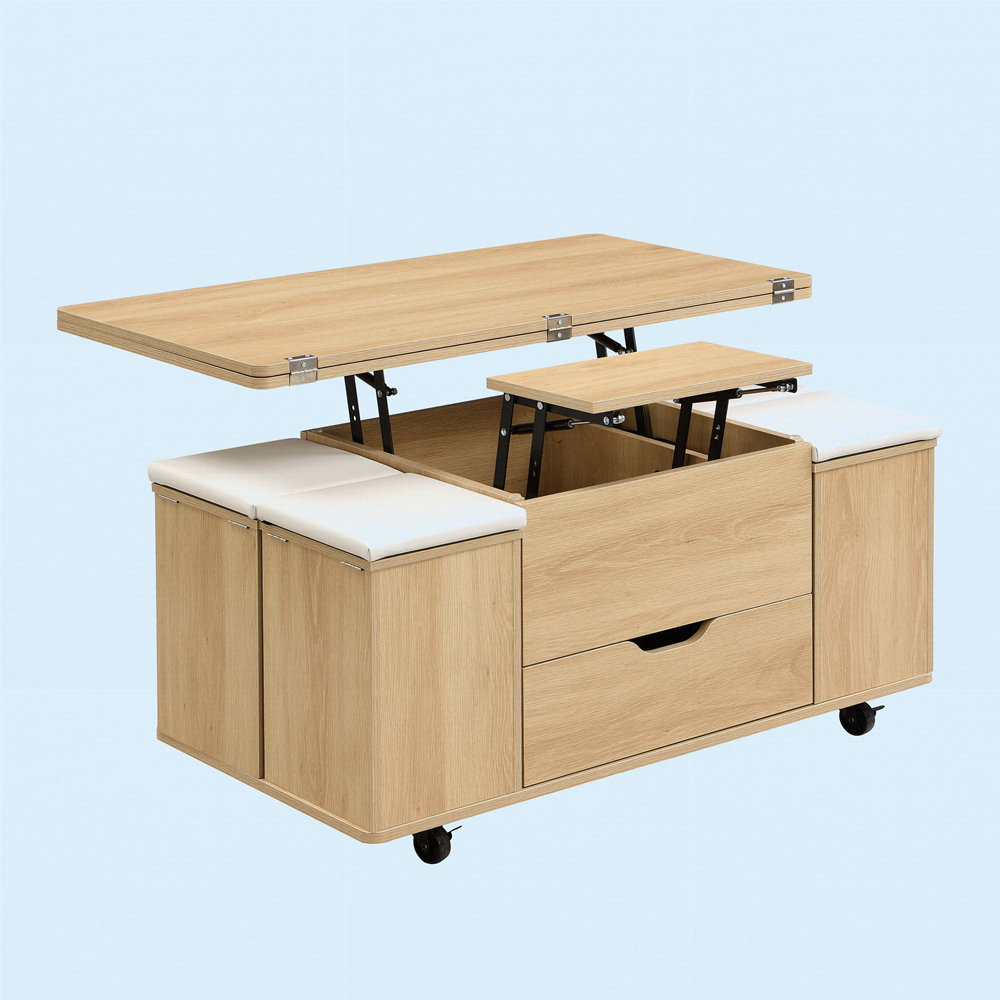 Hokku Designs Multi-Functional Lift-Top Coffee Table With Hidden ...