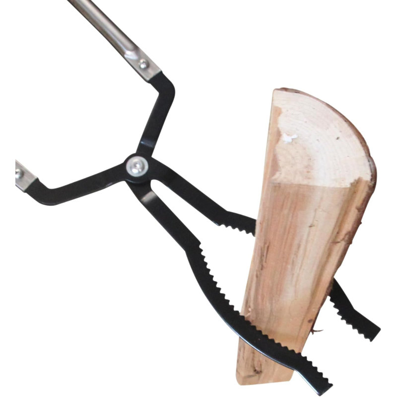 Arlmont & Co. 41" Expandable Fire Tongs for Fire Pit Heavy Duty ...