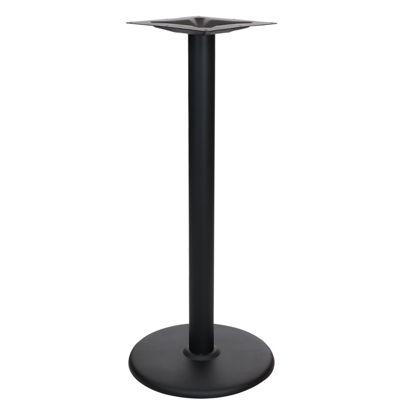 BFM Seating STB Black 18" Round Indoor Bar Height Table Base Bolt-On ...