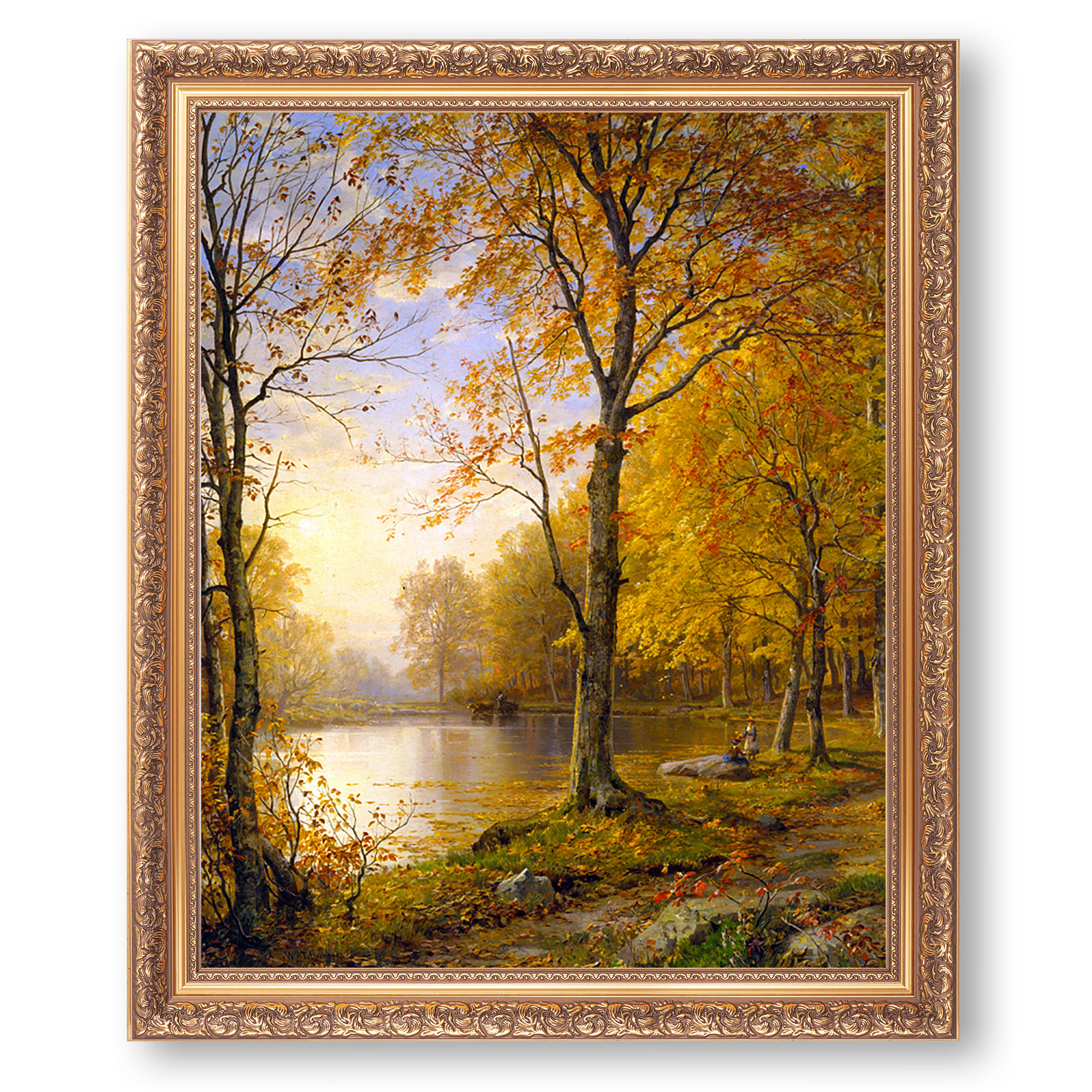 Vault W Artwork Indian Summer by William Trost Richards,Golden Frame ...