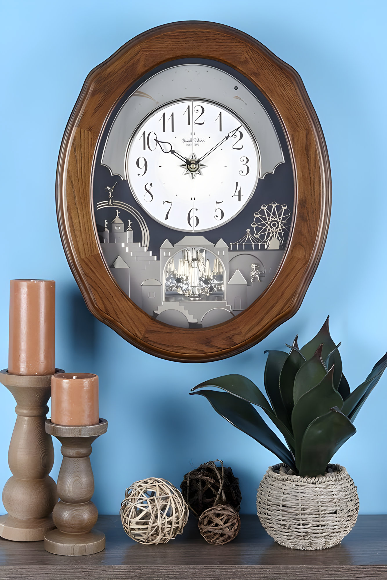 Co-t Joyful Timecracker Oak Magic Motion Clock With Swarovski Crystals ...
