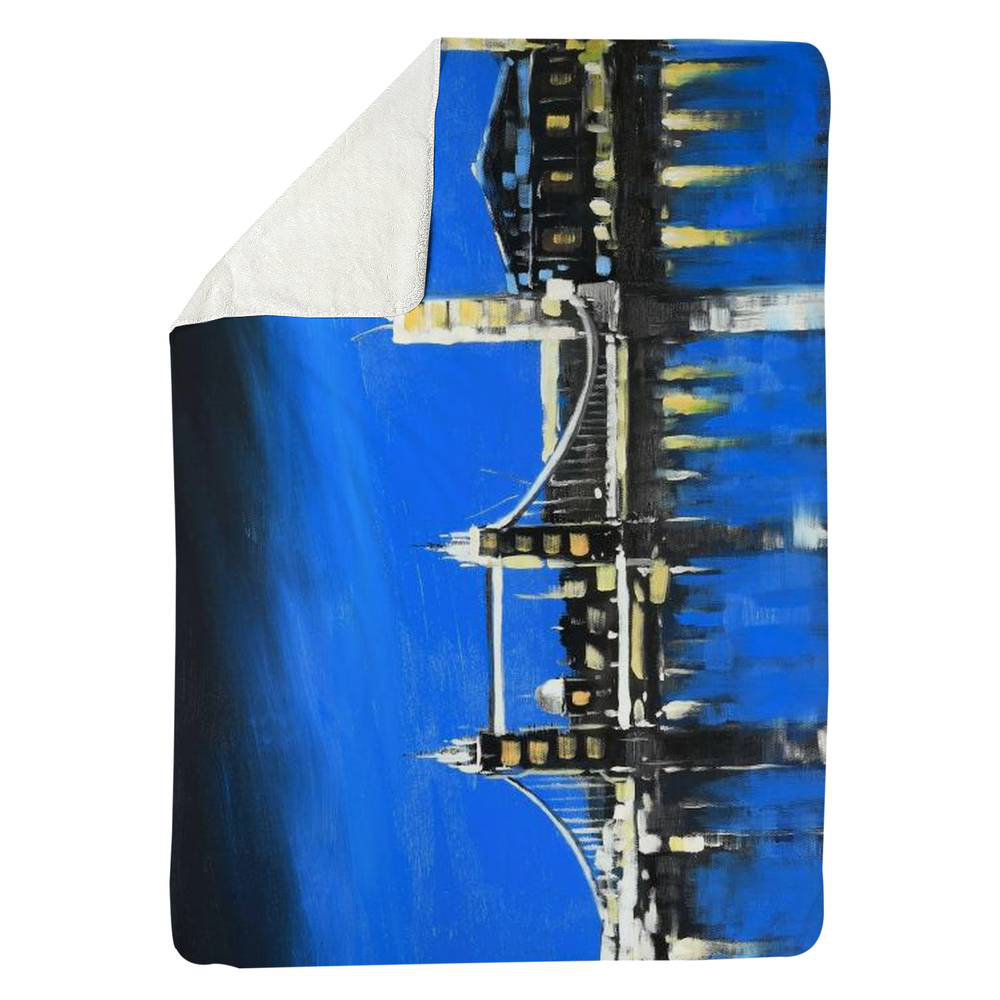 Begin Edition International Inc. Blue Skyline of London Blanket | Wayfair