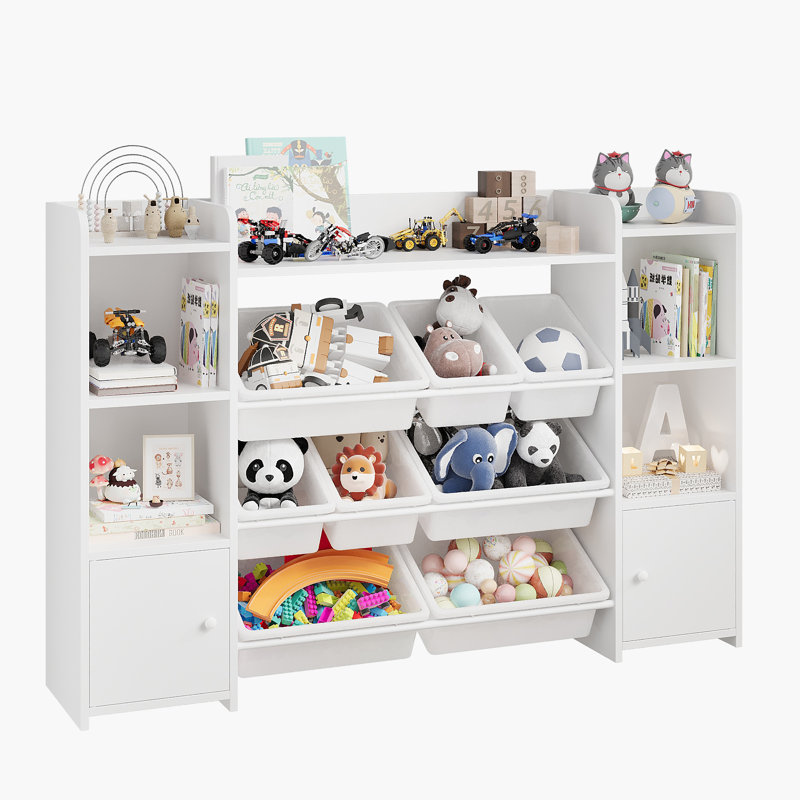 Viv + Rae™ Lafon Manufactured Wood Toy Organizer with Bins & Reviews ...