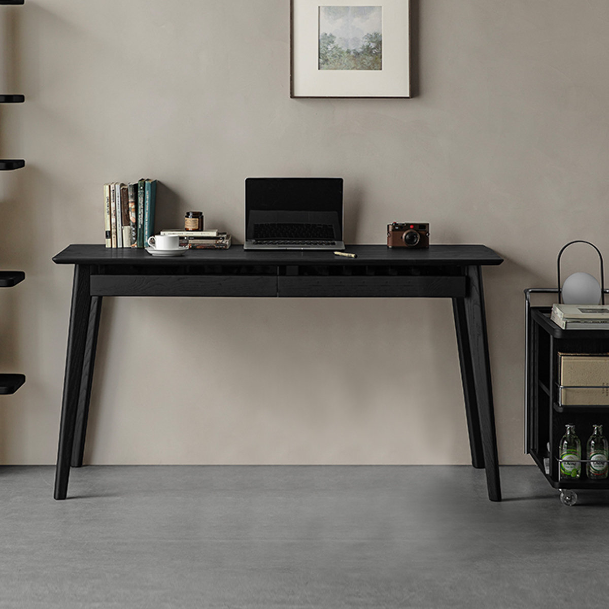 Cozynest 47.24" Black Rectangle Solid Wood Desks - Wayfair Canada