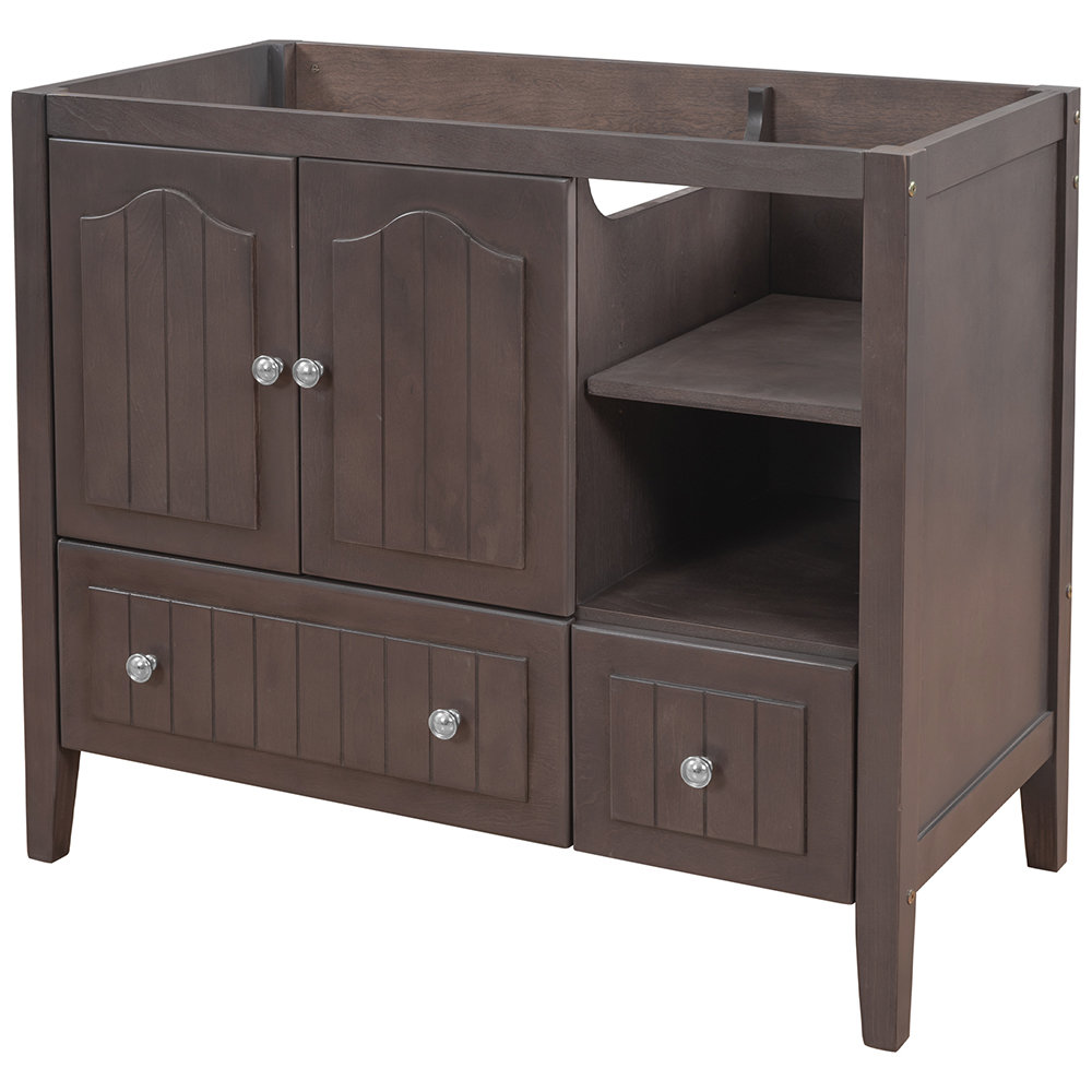 Winston Porter Bathroom Vanity Base Only Solid Wood Frame and MDF ...