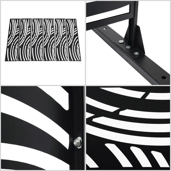 FRONG Freestanding Decorative Metal Privacy Fence Room Divider | Wayfair