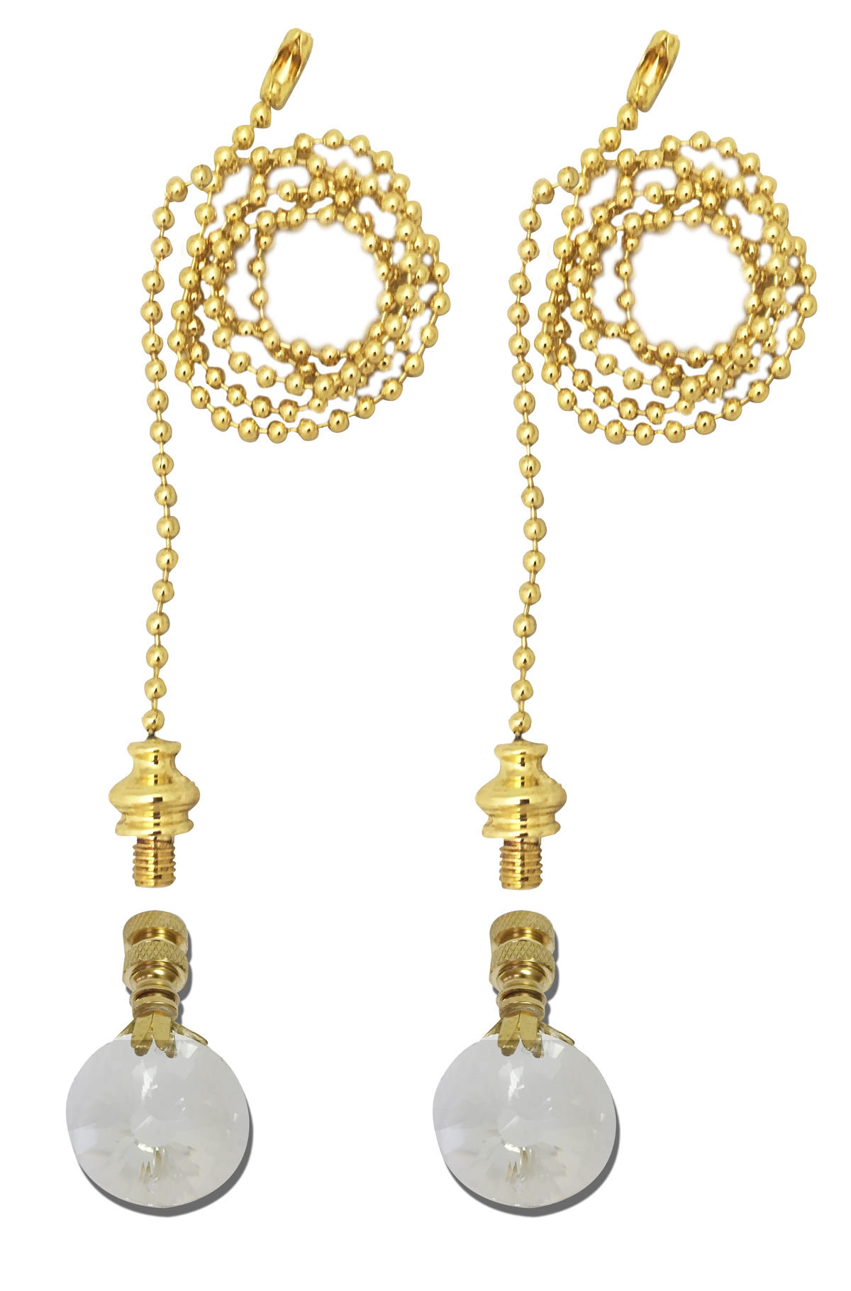 Royal Designs Sun Cut Round Crystal Finial Ceiling Fan Pull Chain | Wayfair