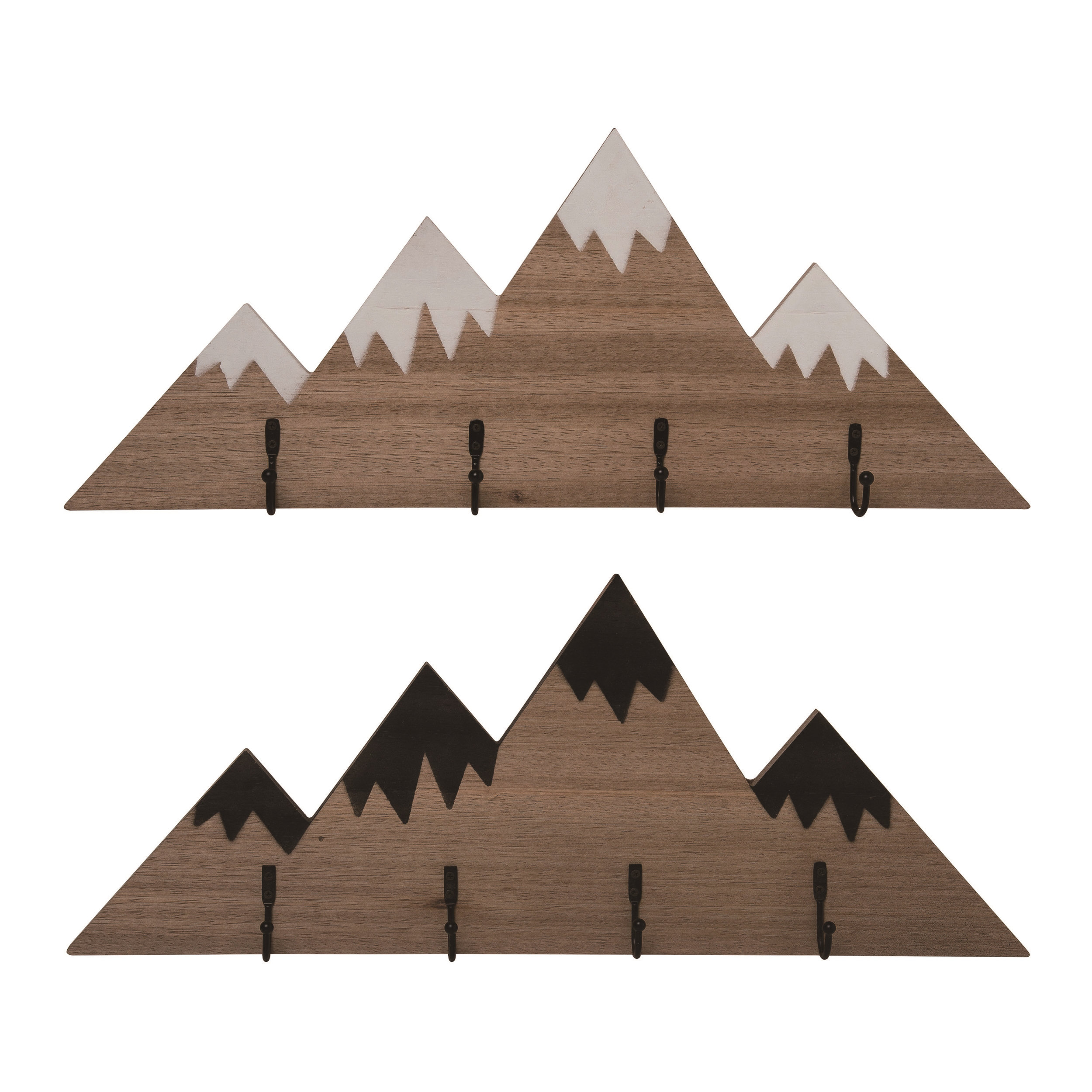 Millwood Pines MDF Mountain Wall Hook Decor Set of 2 Spring Home ...