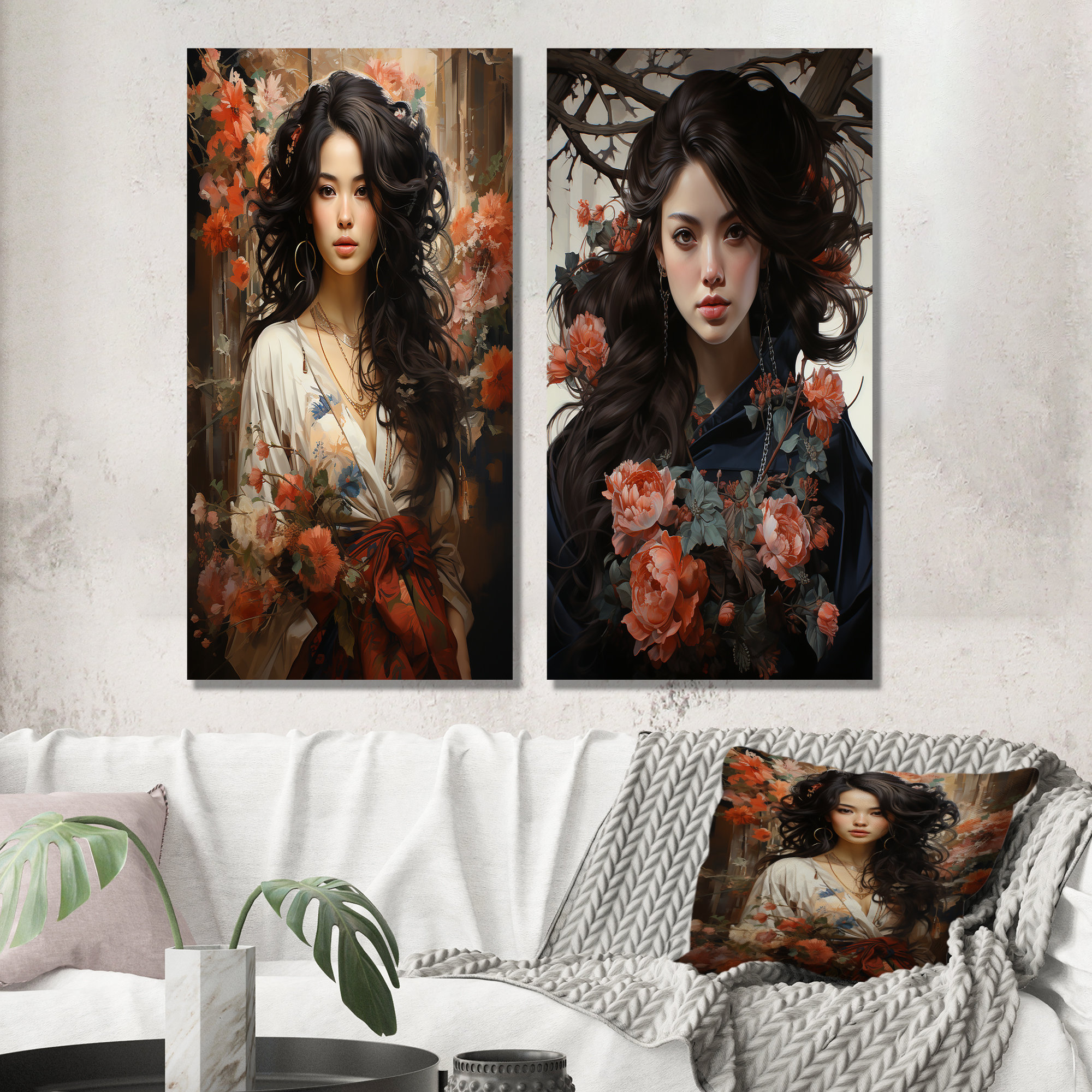 Lark Manor™ Renaissance Asian Shogun Woman I - Woman Asian Wall Decor ...