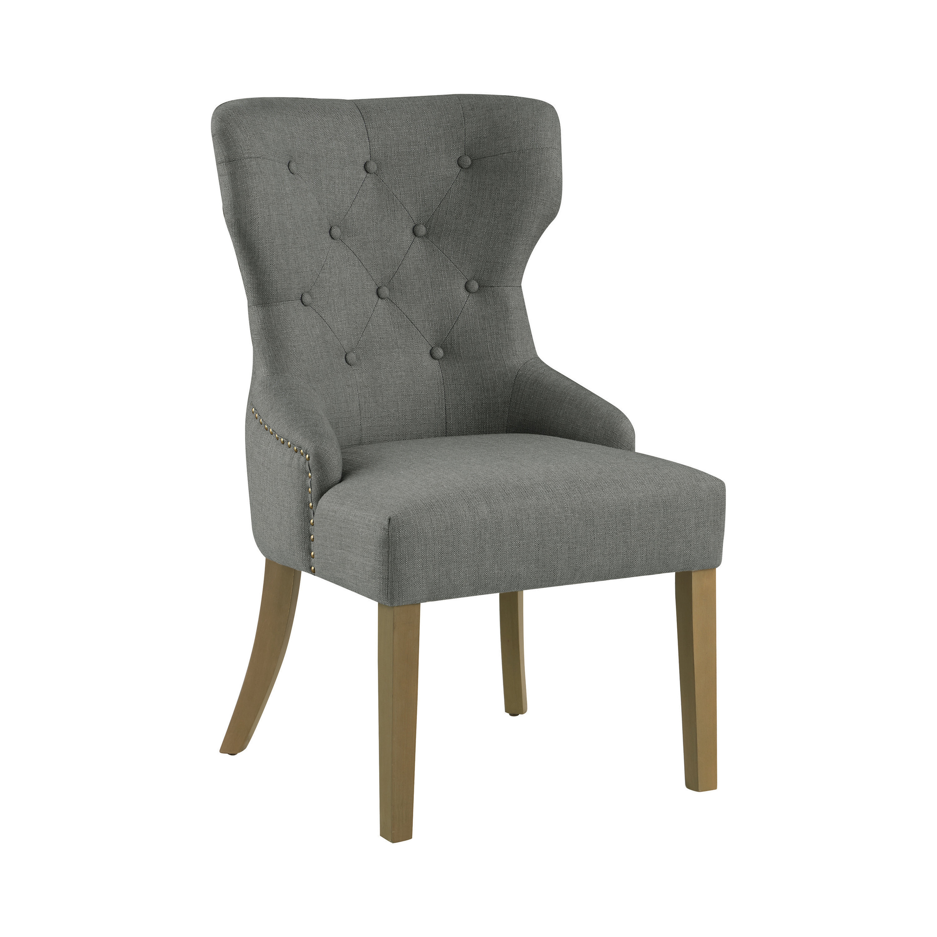One Allium Way Amesbury Tufted Upholstered Wingback Side Chair | Wayfair